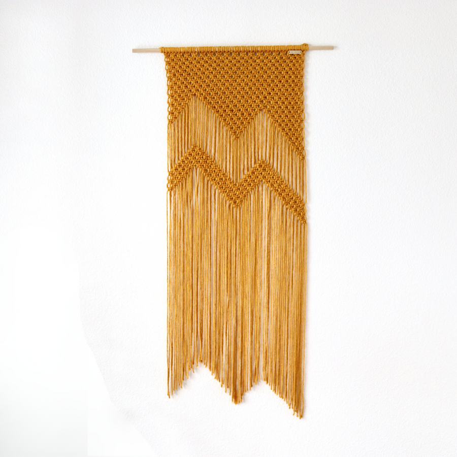 Tall macrame landscape wall hanging - The Mountains | YASHI DESIGNS by ...